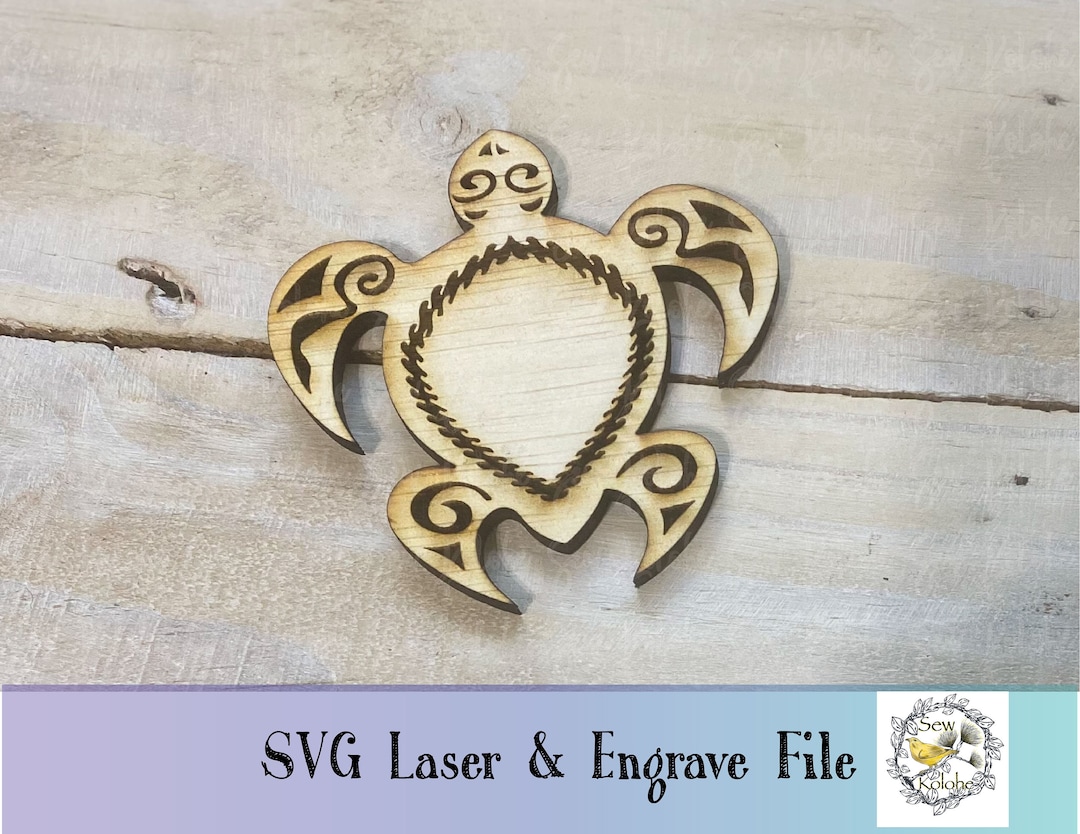 Hawaii Honu Turtle Laser and Engrave File, Honu Svg, Hawaiian Turtle ...