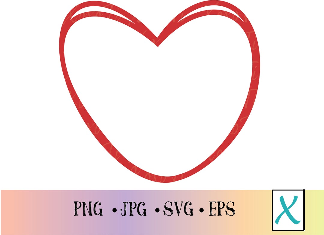 Thick Heart Frame Cut File-heart Svg-heart Png-frame Cut File-heart ...