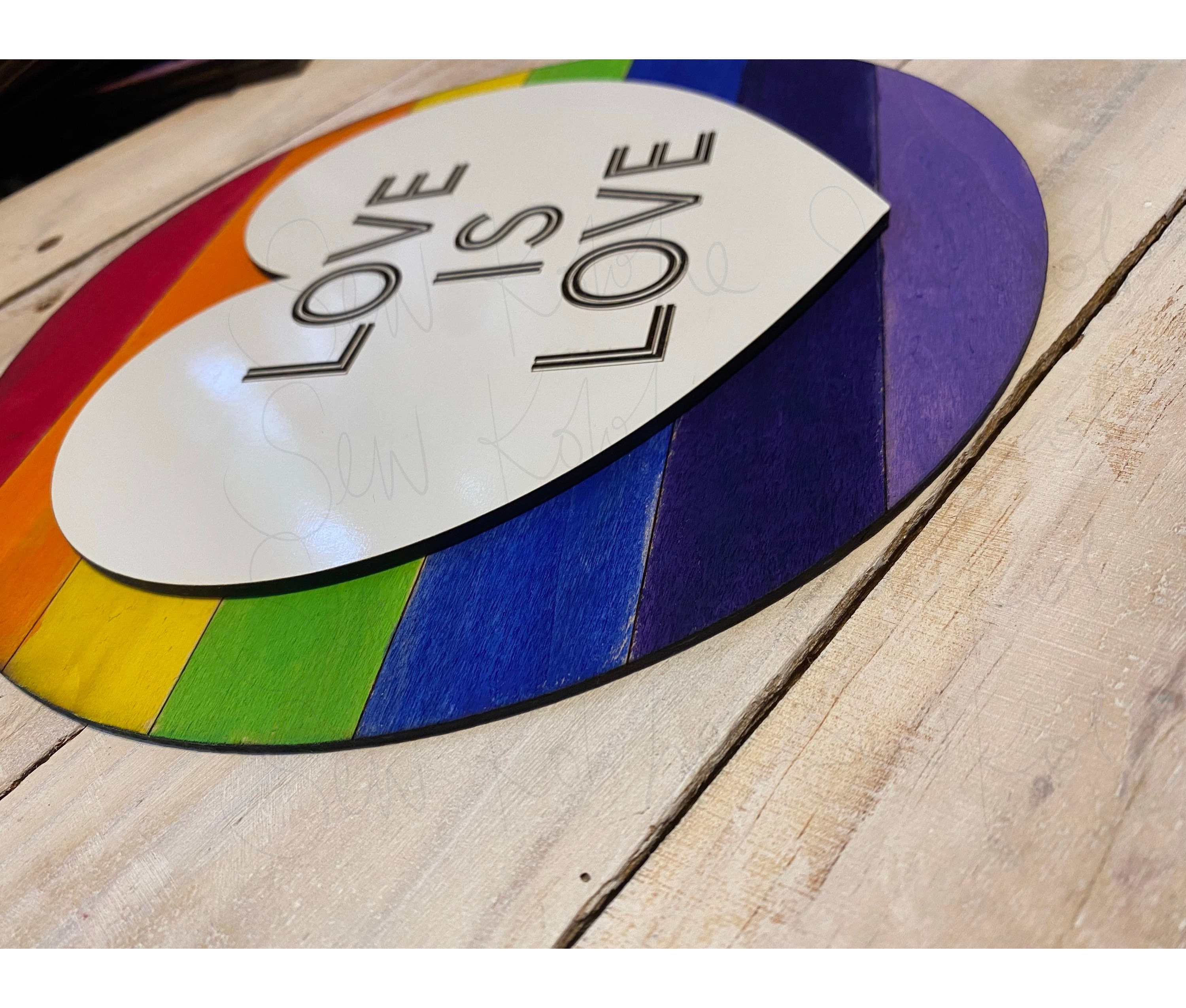 Set of two pride sign laser cut and engrave file svg file | Etsy