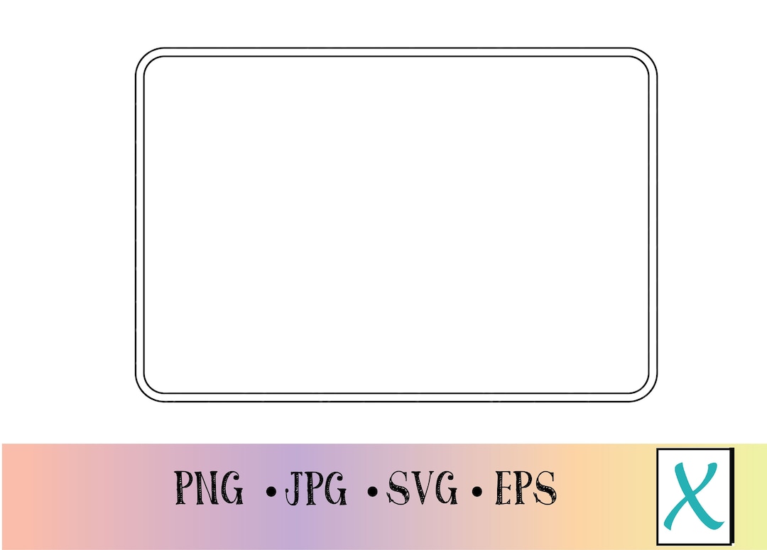 Very Thin Rounded Corner Rectangle Frame|shape Svg|rectangle Frame PNG ...