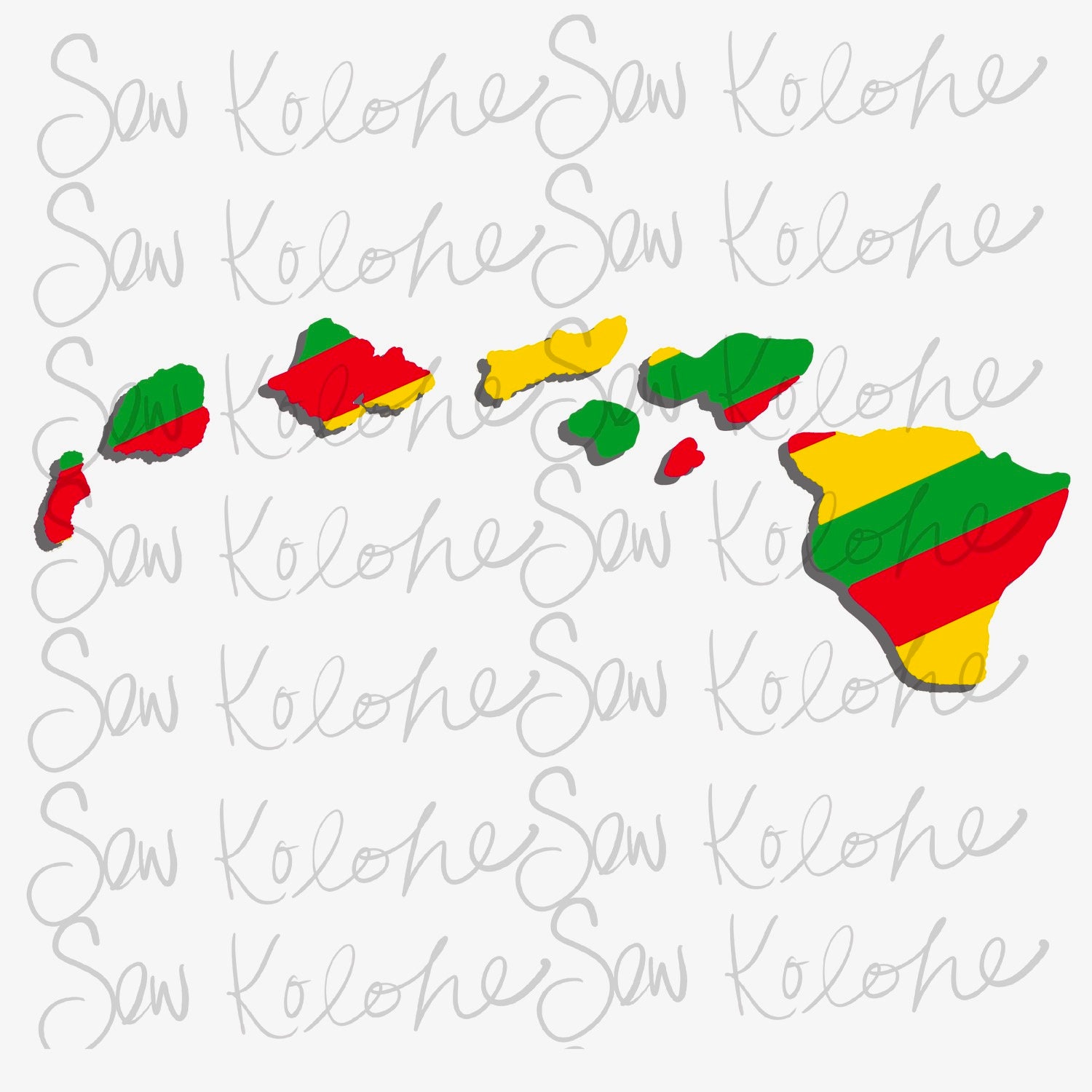 Kanaka Maoli Hawaiian Island Chain Digital File, Sublimation Files ...