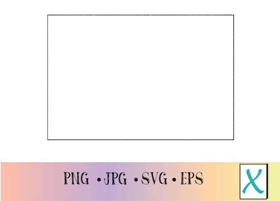 Very Thin Rectangle Border Fileshape Svgrectangle Frame PNG | Etsy