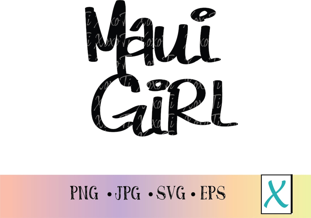 Handwritten Hawaii Word|maui Girl|saying Svg|clipart Svg|maui Png|word ...