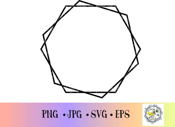 Double Polygon Frame Shape SVG Polygon PNG Frame SVG Cut - Etsy