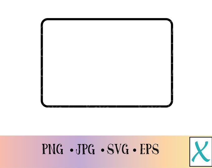 Rounded Corner Rectangle Frame SVG | Clipart Cut File (digital Download ...