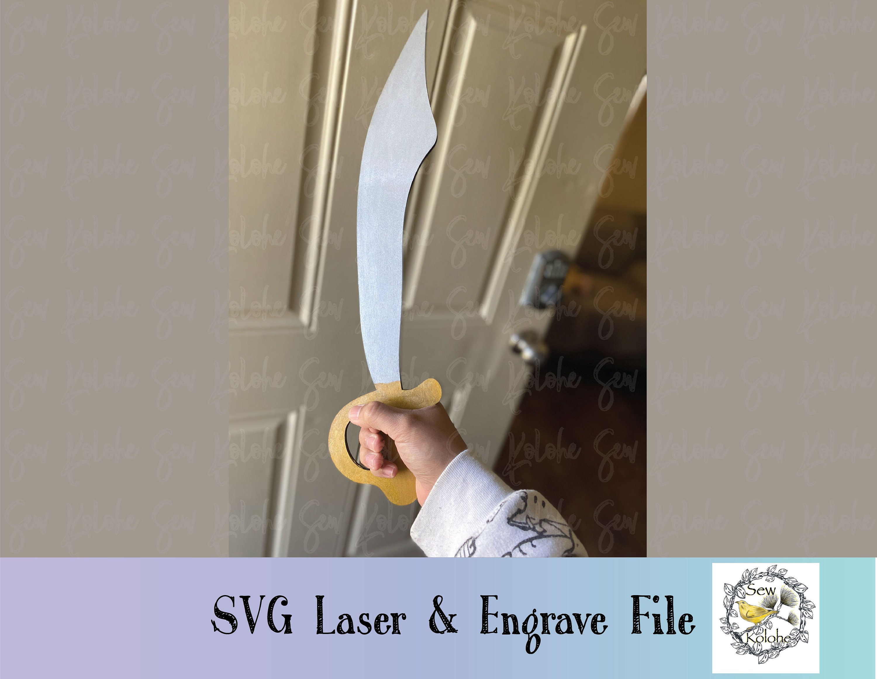 Sword Prop Laser and Engrave File, Prop Svg, Shape Svg, Sword Cut File ...