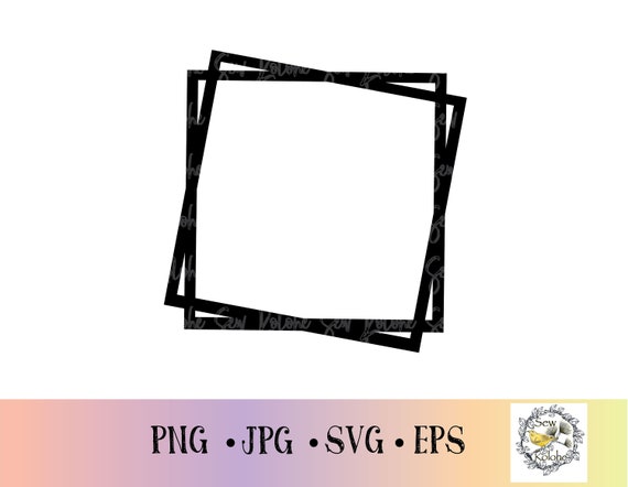 Thick Double Layered Square Frame File Shape SVG Square | Etsy