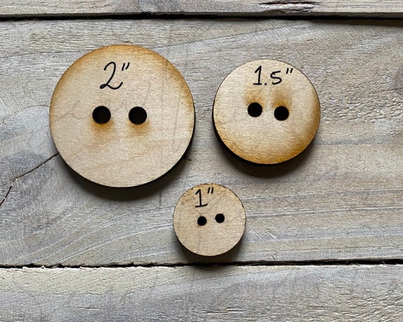 Basic Wooden Buttons 3 Sizes Blank SVG File Laser Cut File - Etsy