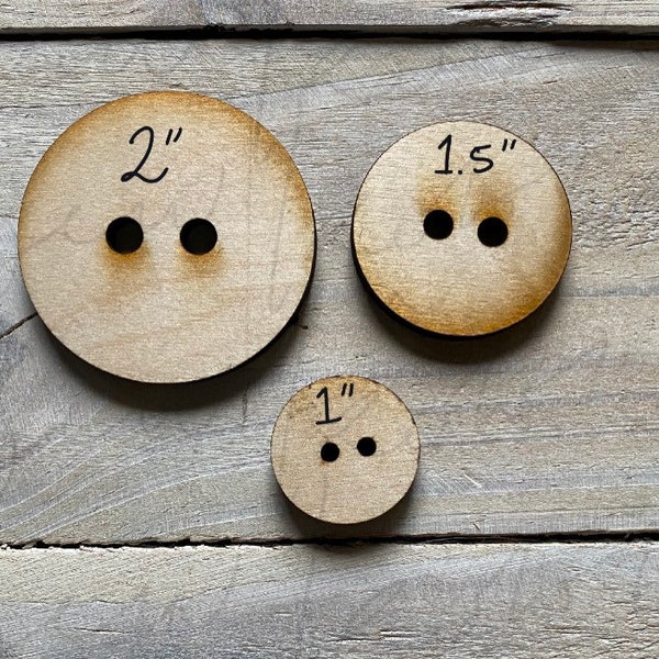 Wooden Button - Etsy