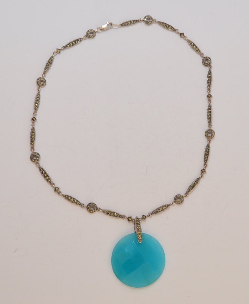 Vintage Judith Jack Designer Modernist Art Deco Large Teal - Etsy