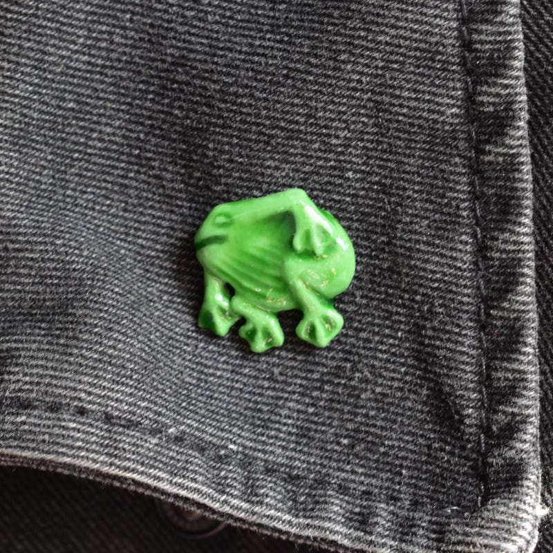 Frog Brooch Clay - Etsy UK