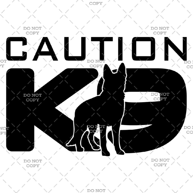 Caution K9 - Digital Download (svg, Png, Jpg, Pdf) - Etsy