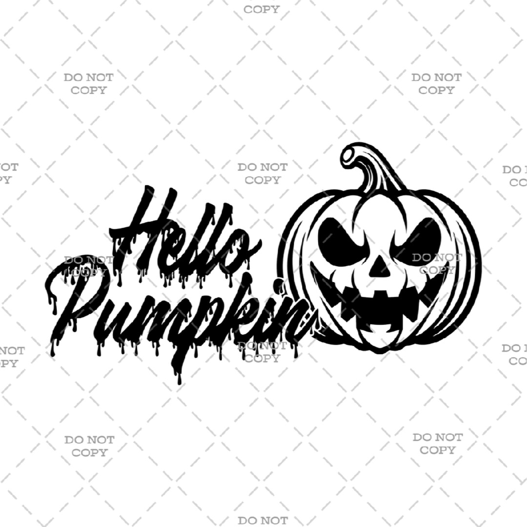 Goth Hello Pumpkin - Digital Download (svg, Png, Jpg, Pdf) - Etsy