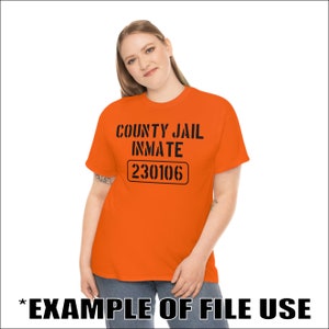 County Jail Inmate - Digital Download (svg, Png, Jpg, Pdf) - Etsy