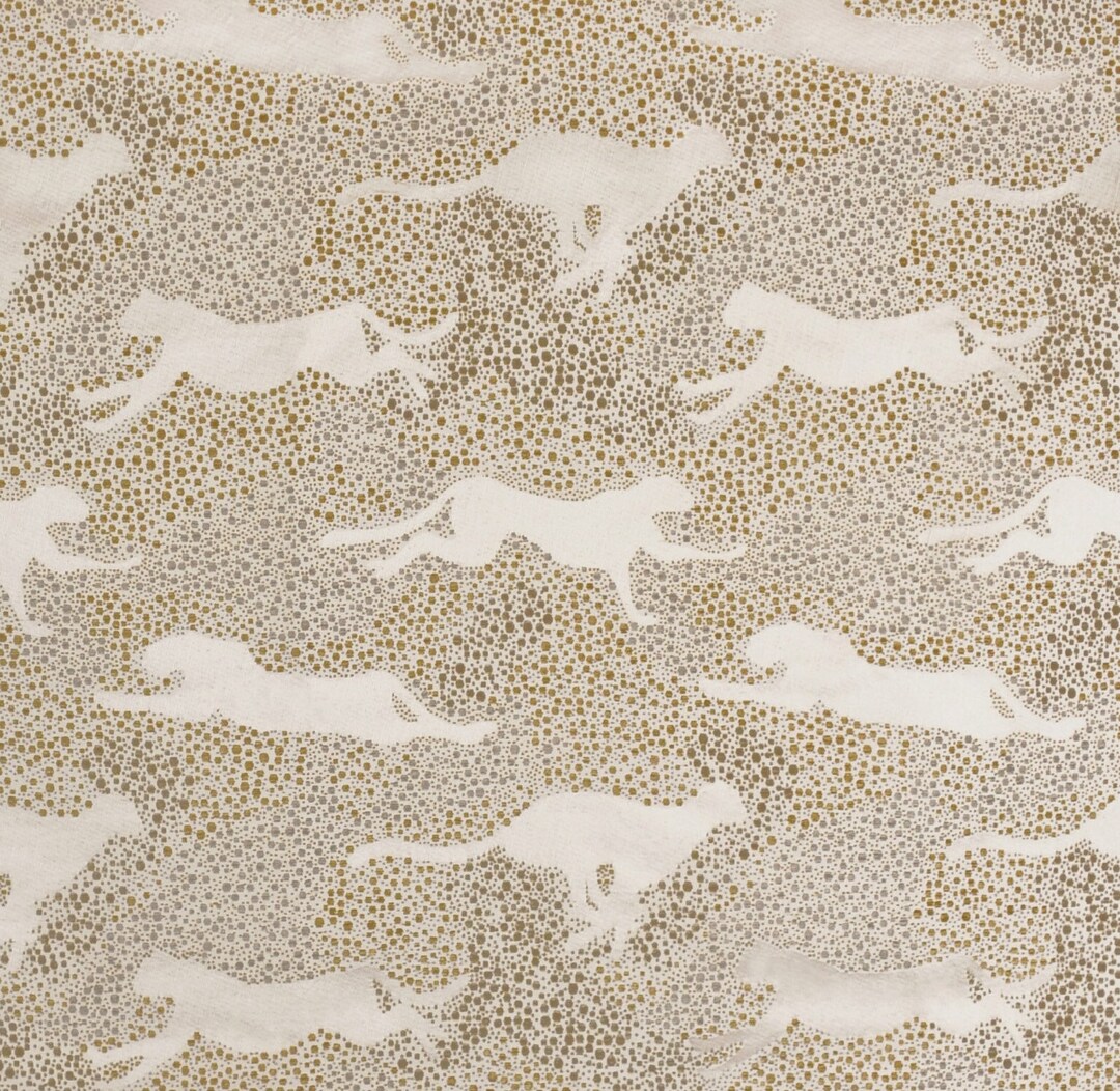 Animal Print-chenille Print-saffron Print-neutral Print-woven - Etsy