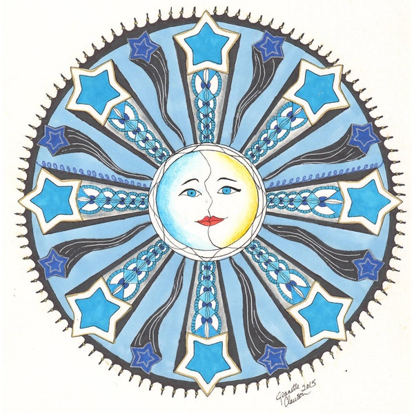 Zentangle Sun - Etsy