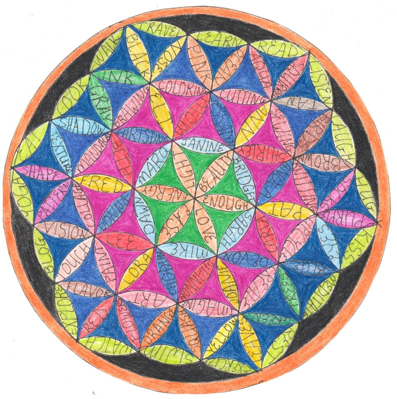 Flower of Life Mandala Coloring Page - Etsy