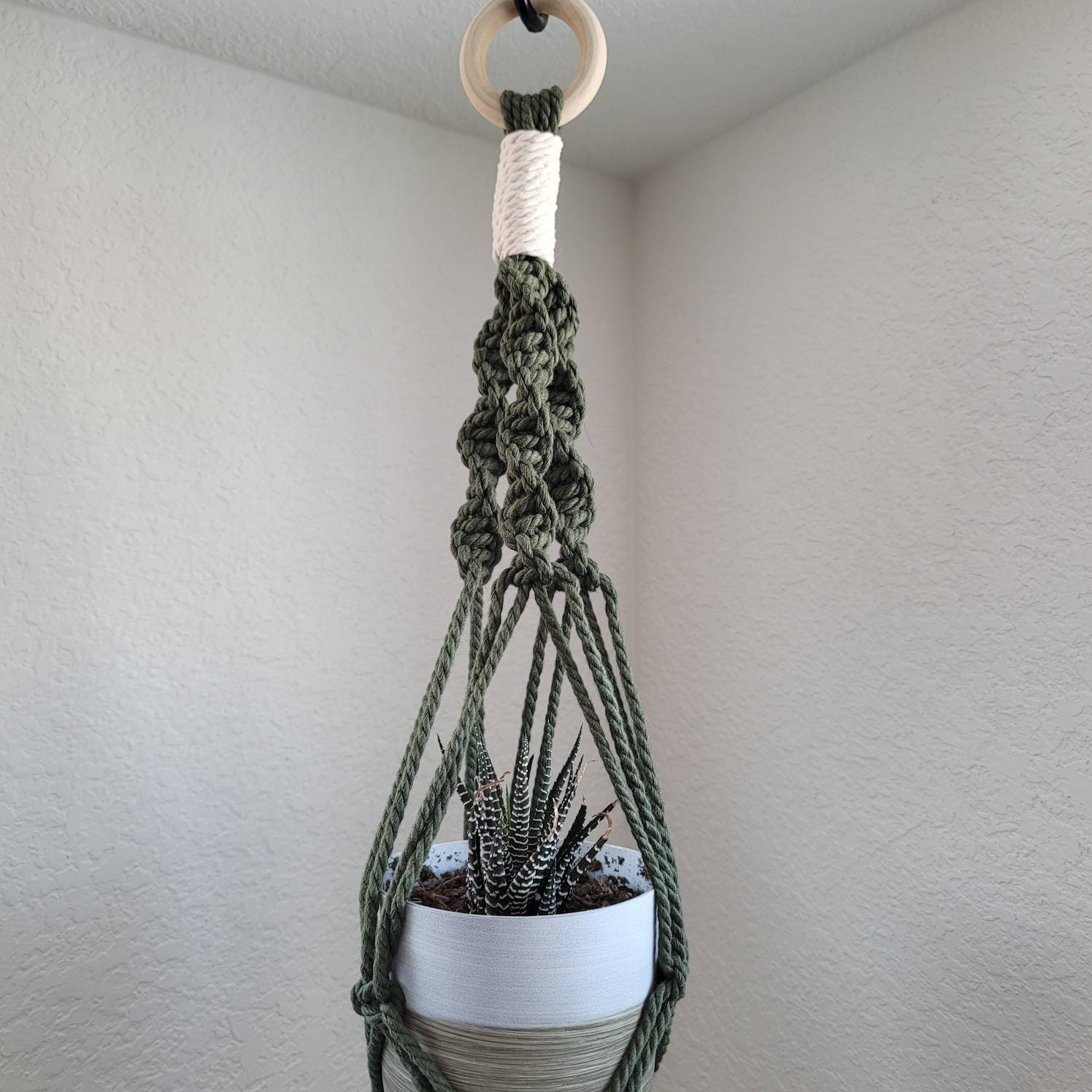 Macrame Hanging Table, Aspen Wood Night Stand, Fluid Art Decor - Etsy