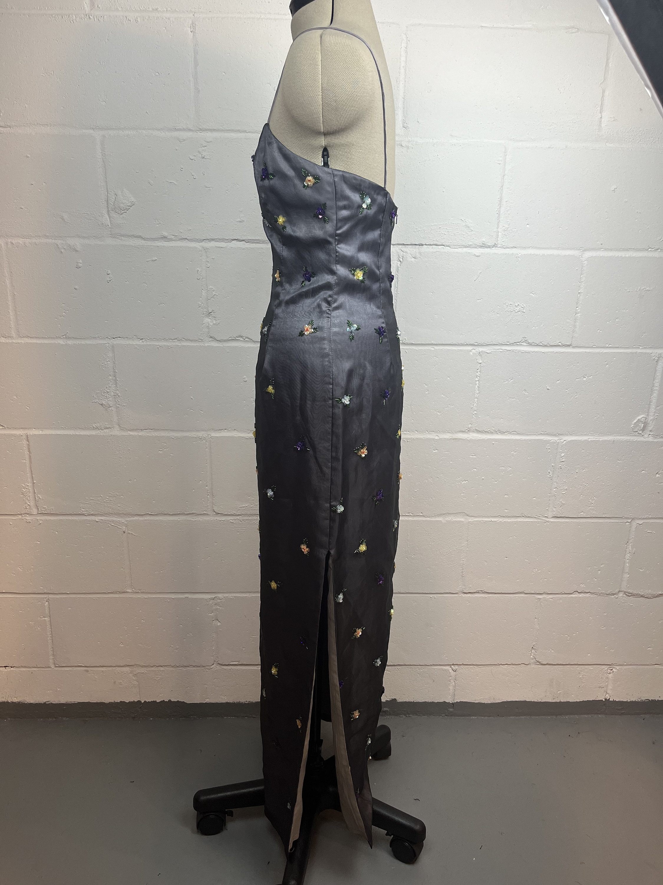 Vestido De Noche Con Cuentas Etsy México