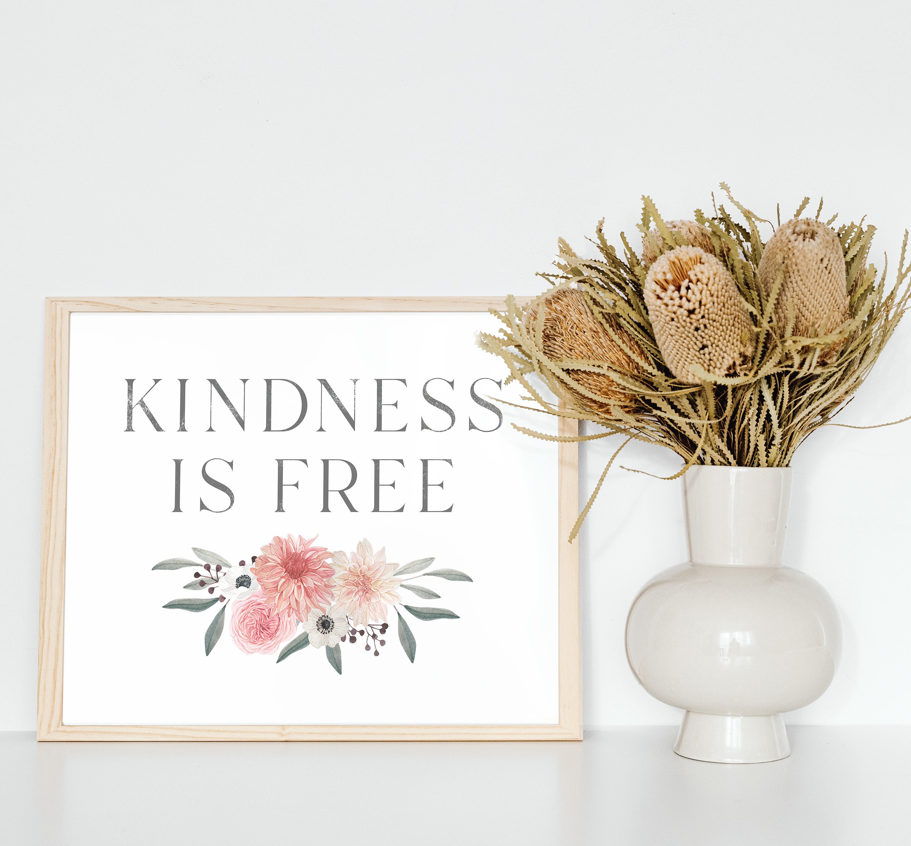 Kindness is Free Digital Download Printable Watercolor Art | Etsy