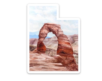 Utah State Arches National Park Waterproof Vinyl Sticker, UV Resistant ...