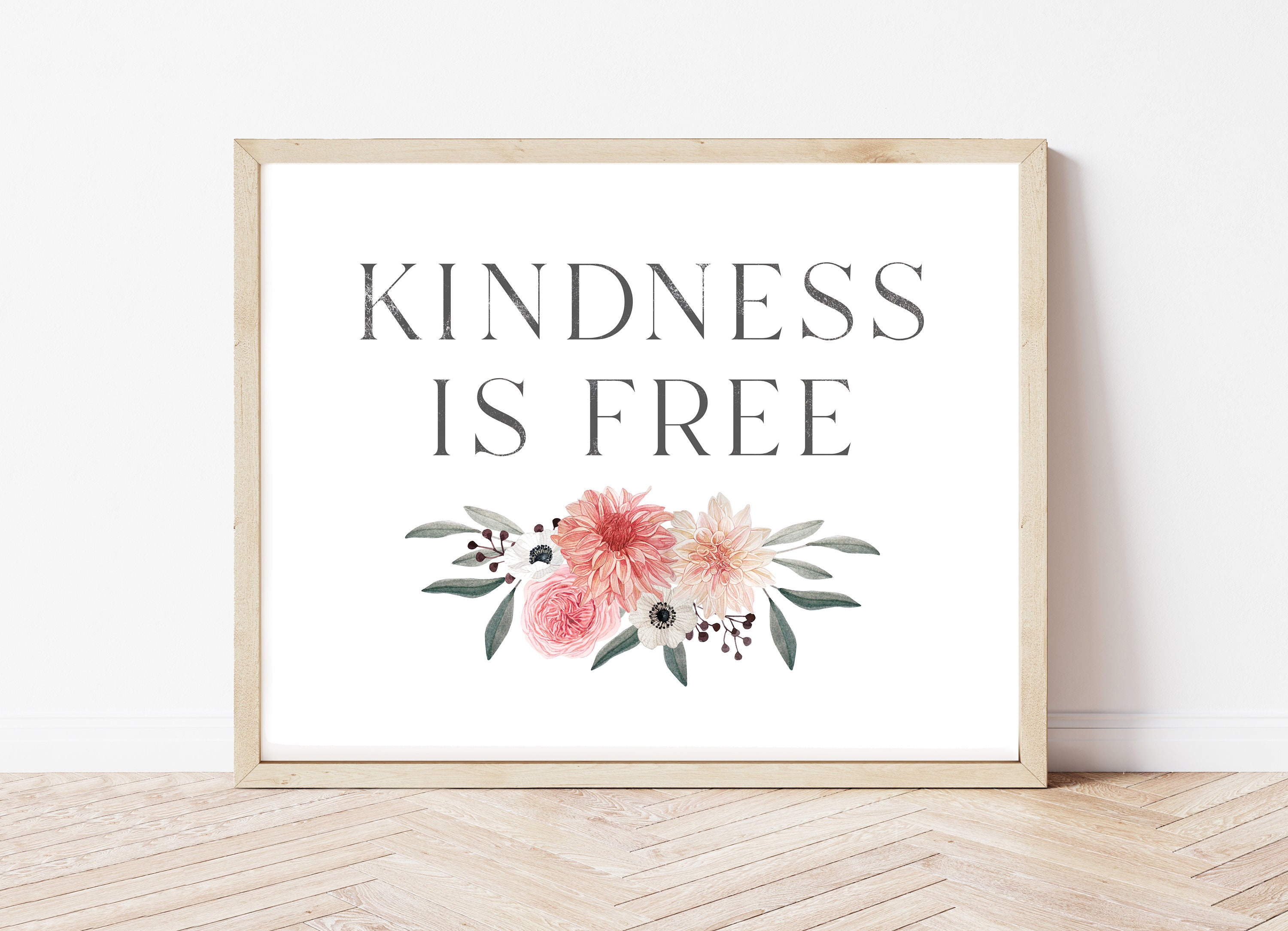 Kindness is Free Digital Download Printable Watercolor Art - Etsy