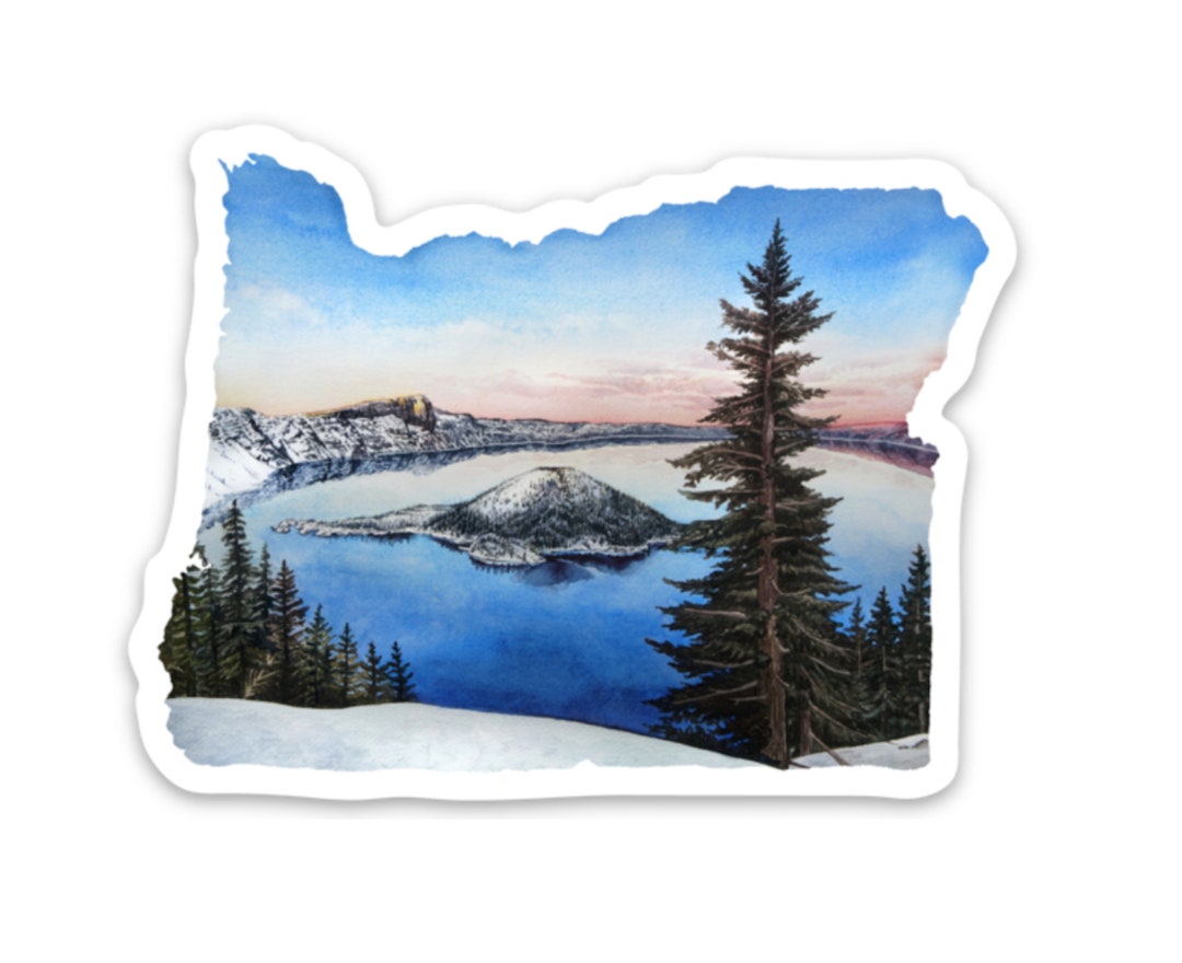 Oregon State Crater Lake National Park Vinyl Sticker - Etsy