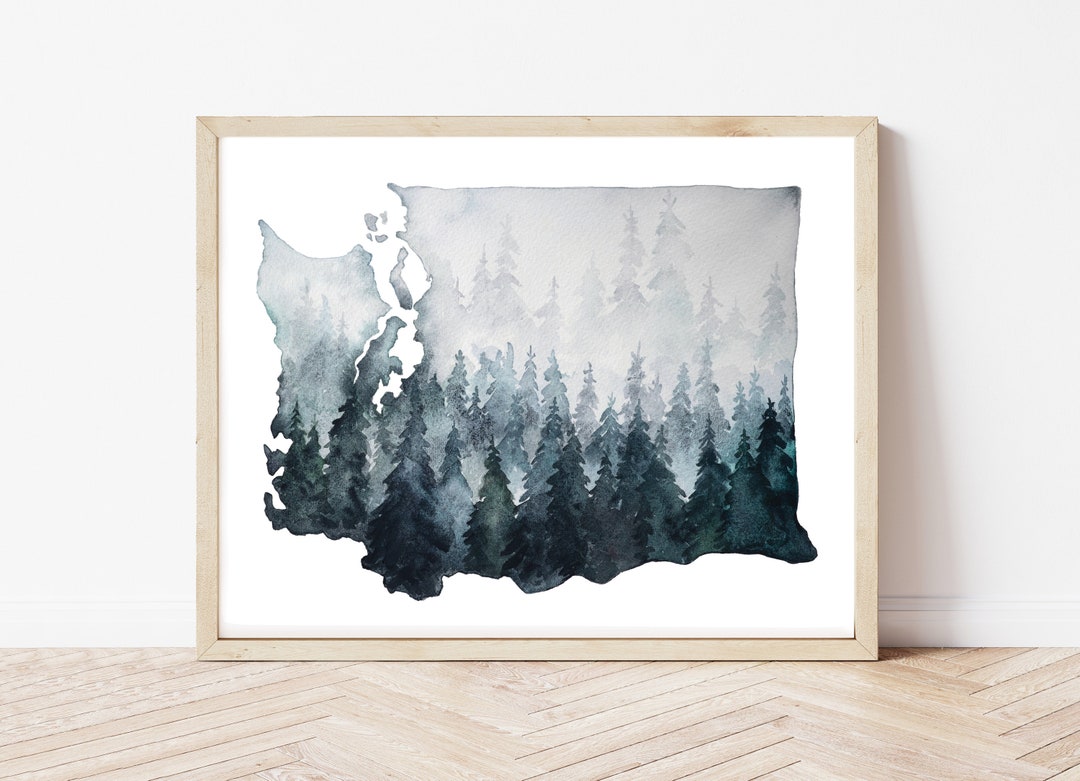 Washington State | Digital Download| Printable Art | Modern ...