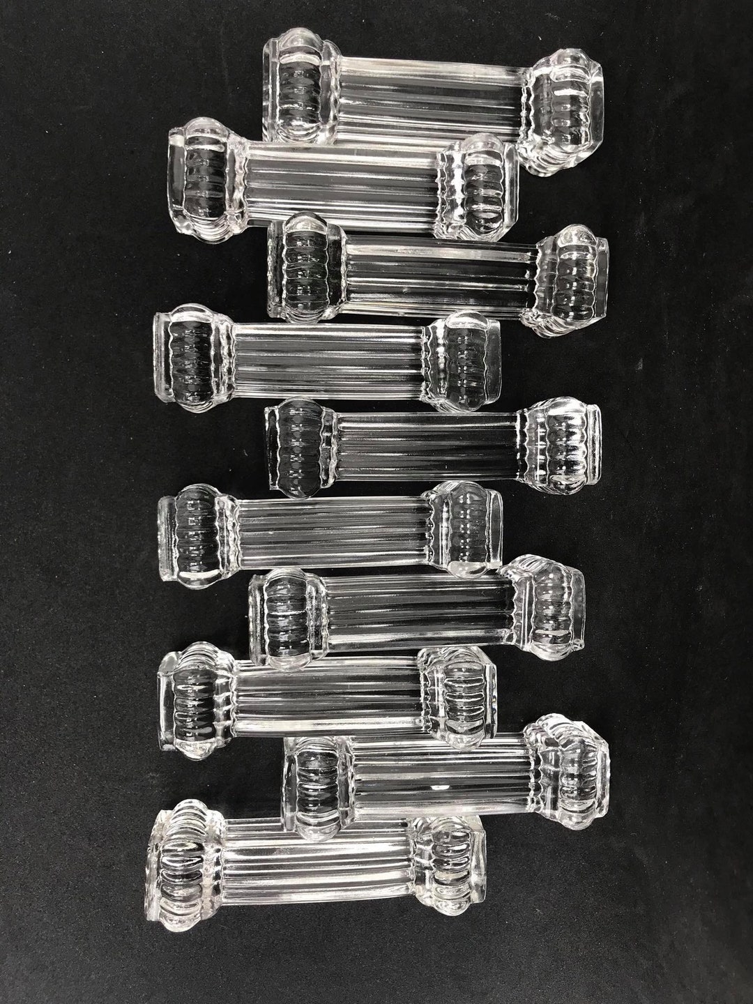 Vintage Crystal Knife Rests - Mid Century Art Deco Set of 10 - Etsy