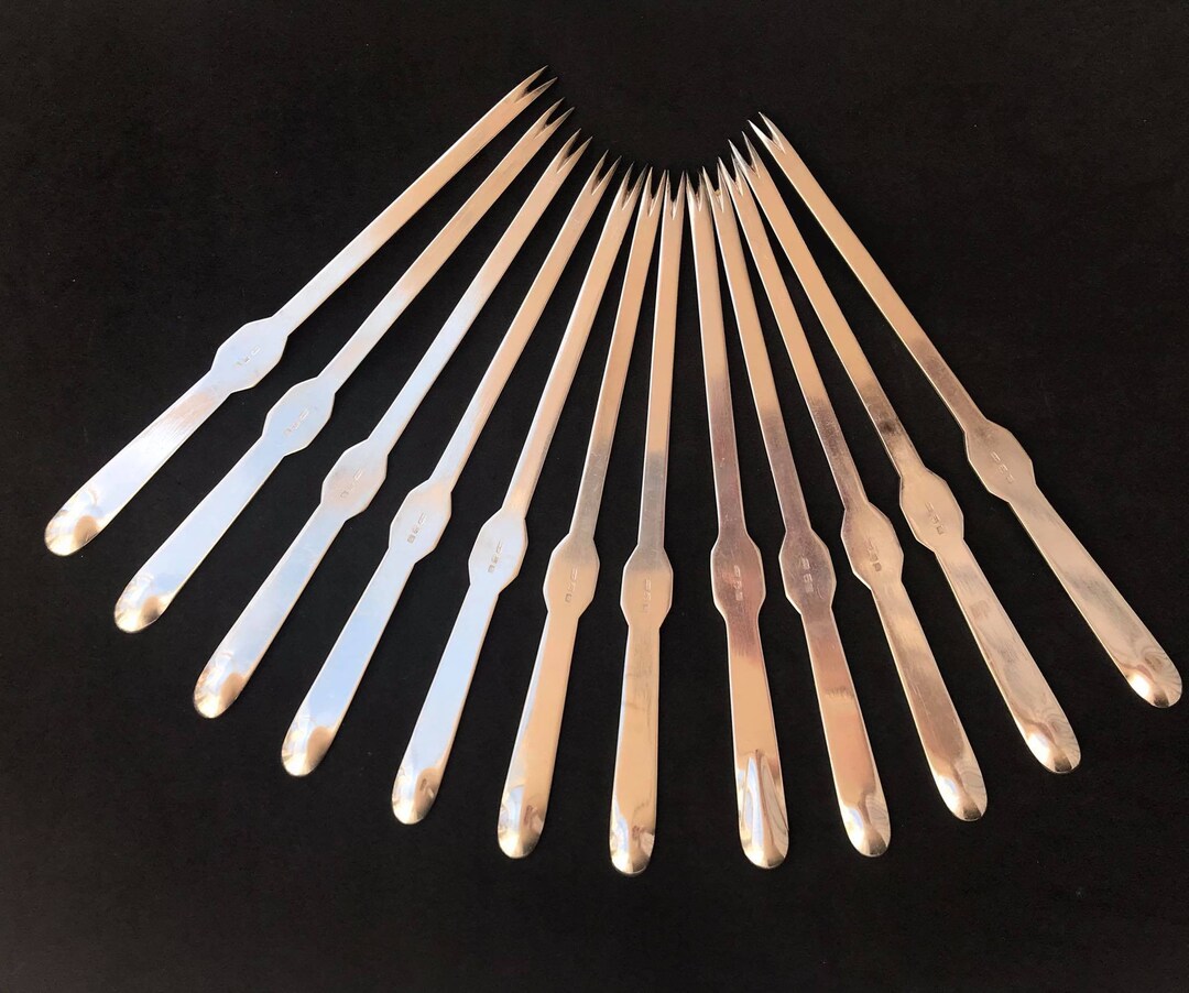 Lobster Picks Seafood SFAM France Forks Silver Plated Art Deco Vintage ...