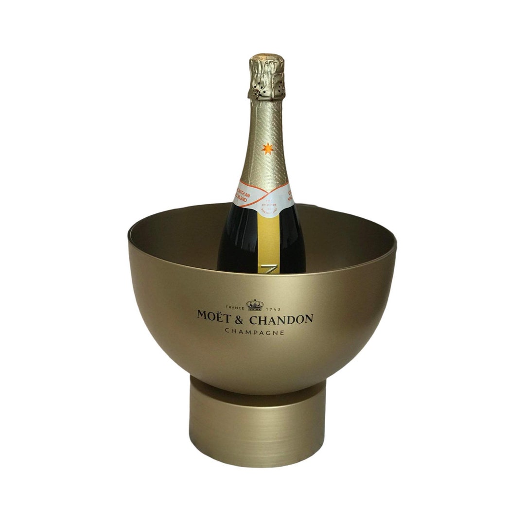 Champagne Bucket Golden Moet Chandon Wine Cooler Made in France. French ...