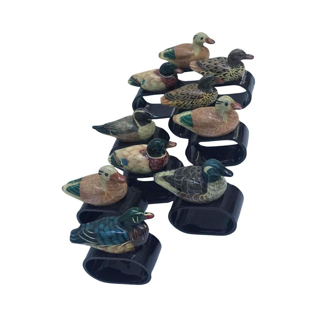 10 Vintage Duck Napkin Rings Animal Country Hunter Set 10 Gift - Etsy