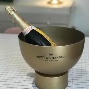 Champagne Bucket Golden Moet Chandon Wine Cooler Made in France. French ...