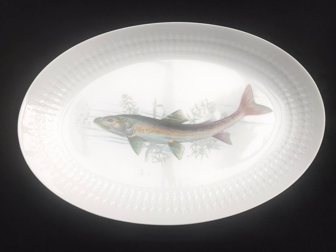 Vintage Fish Serving Plate: Mitterteich Bavaria Porcelain Platter - Etsy