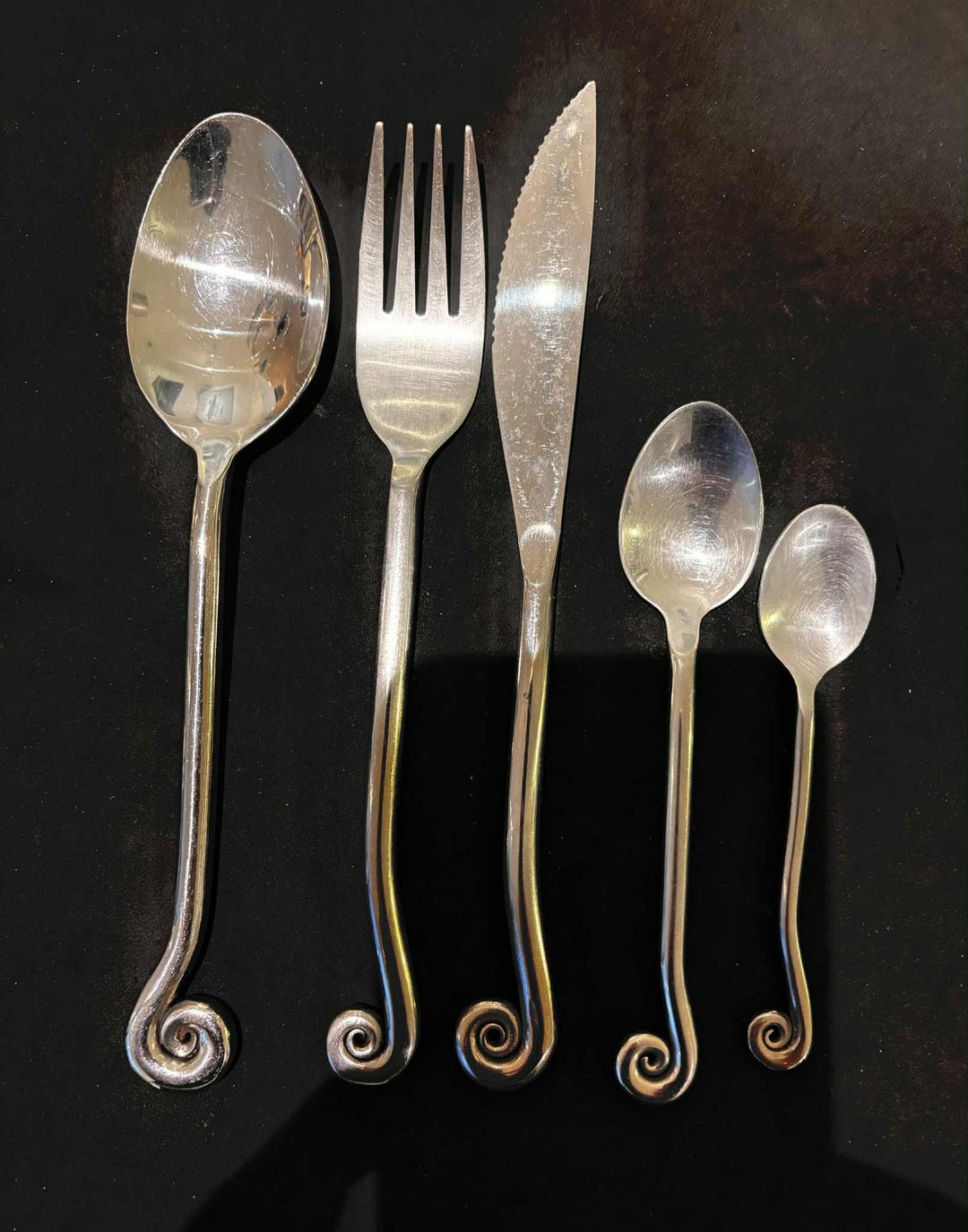 Swirl Twist Flatware Set, French Medieval Style Replacement Cutlery - Etsy