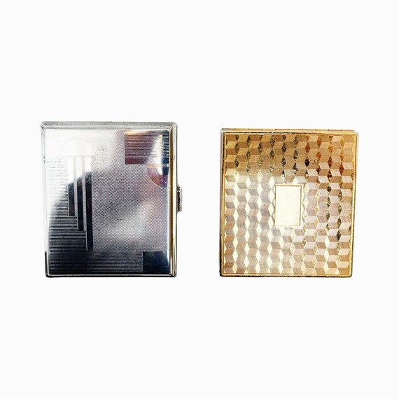 Cigarette case set 2 golden and plated Vintage Gold … - Gem