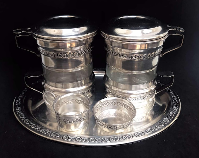 Coffee Makers Art Deco French Vintage 2 Single Cup Coffee Filter French ...