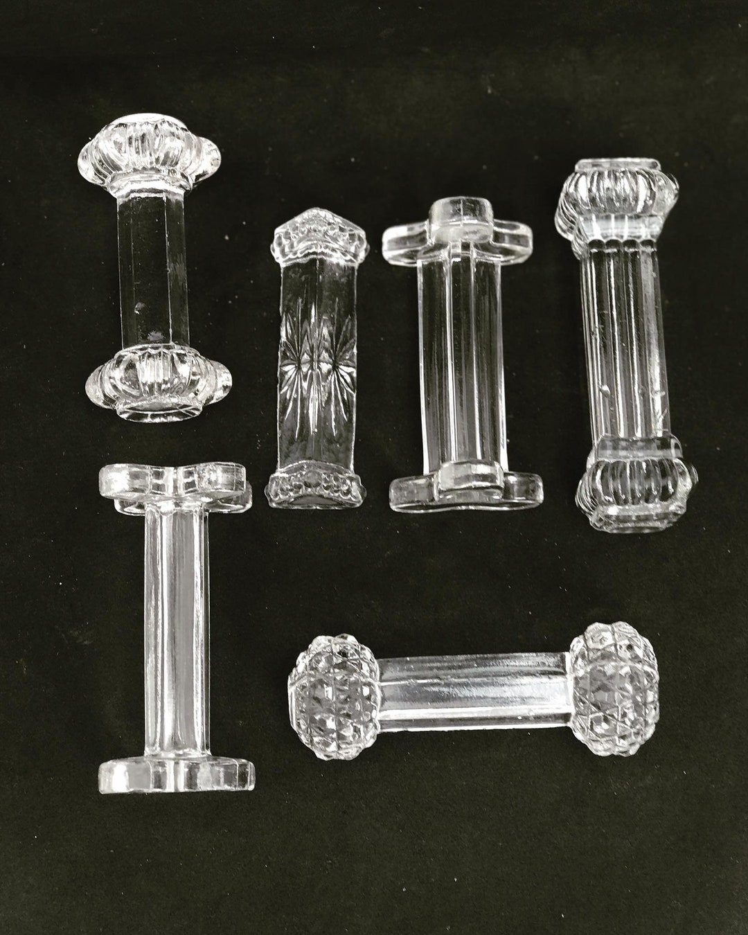 Crystal Knife Rest Set of 6 Different Collector Gift for Hostess Old ...