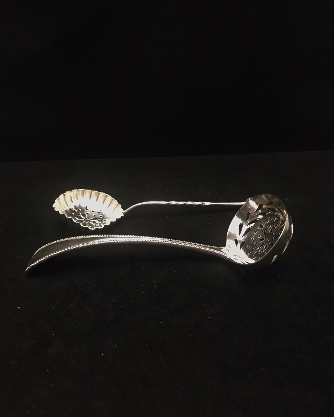 Antique Silver Plated Sugar Sifting Spoons: Edwardian Kitchen Tools - Etsy