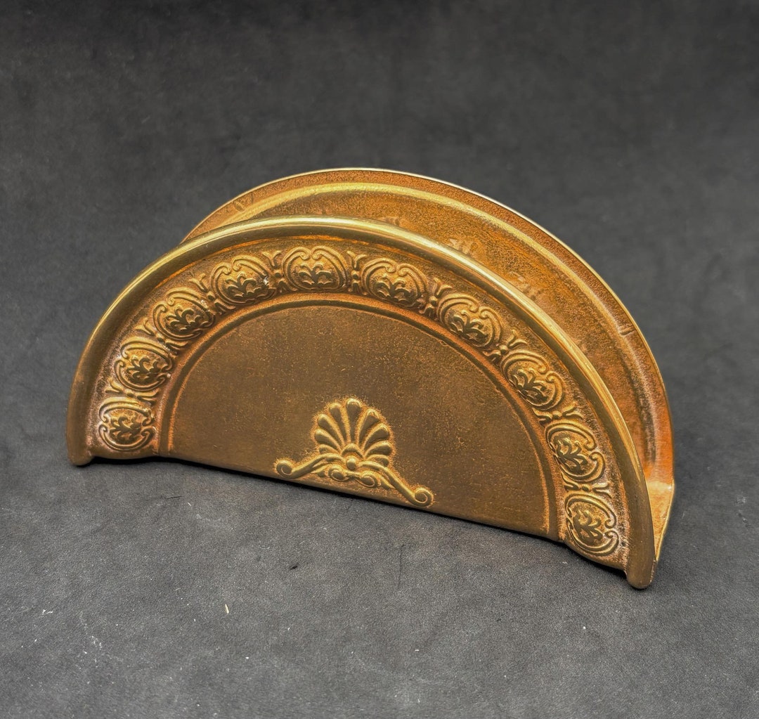 Brass Letter Rack Mail Holder Desk Decor Napkin Holder Desktop ...