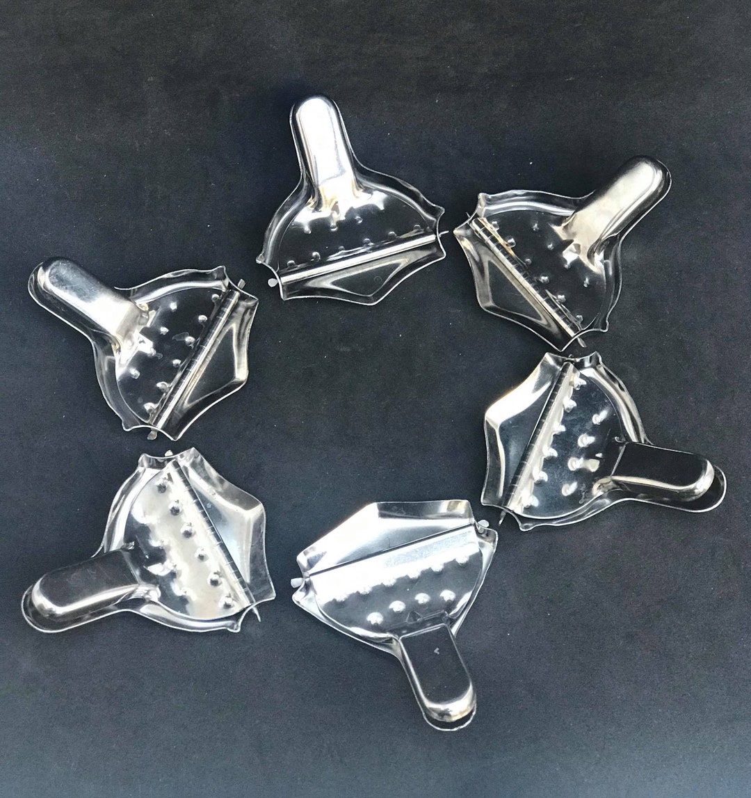 Vintage Stainless Steel Lemon Squeezers: Set of 6 Individual Citrus ...