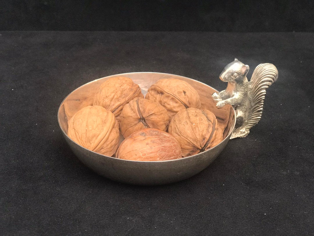 Nut Dish Viners Sheffield Silver Plated Plate Squirrel Nut Bowl Dish ...