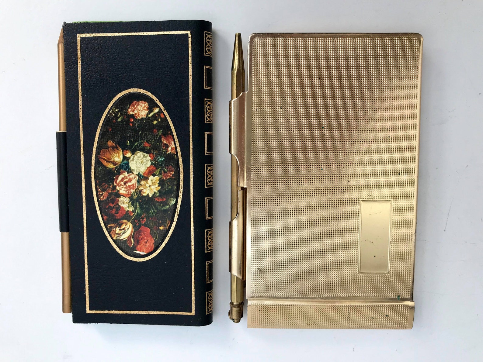 Notebook Case Notepad Vintage Pencil Gold Pocket Agenda | Etsy