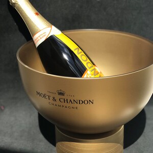 Champagne Bucket Golden Moet Chandon Wine Cooler Made in France. French ...