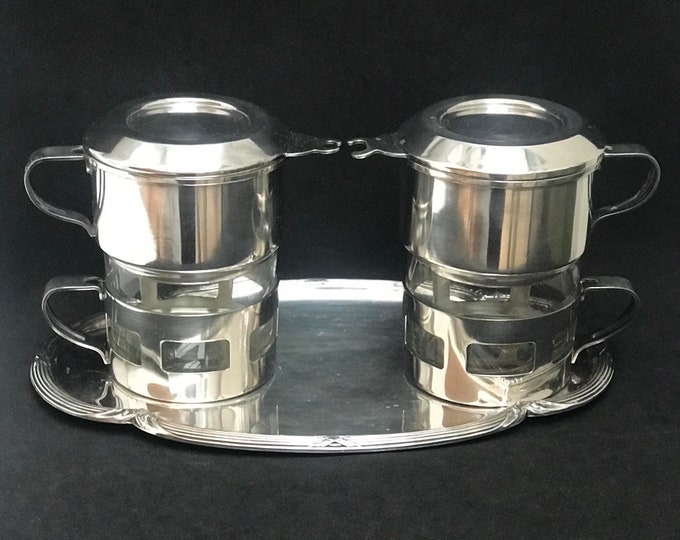 Coffee Makers Art Deco French Vintage 2 Single Cup Coffee Filter French ...