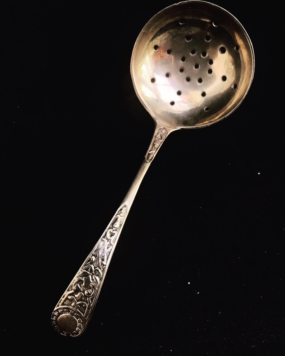 Victorian Silver Plated Sugar Sifter Spoon: Phillip Ashberry & Sons ...