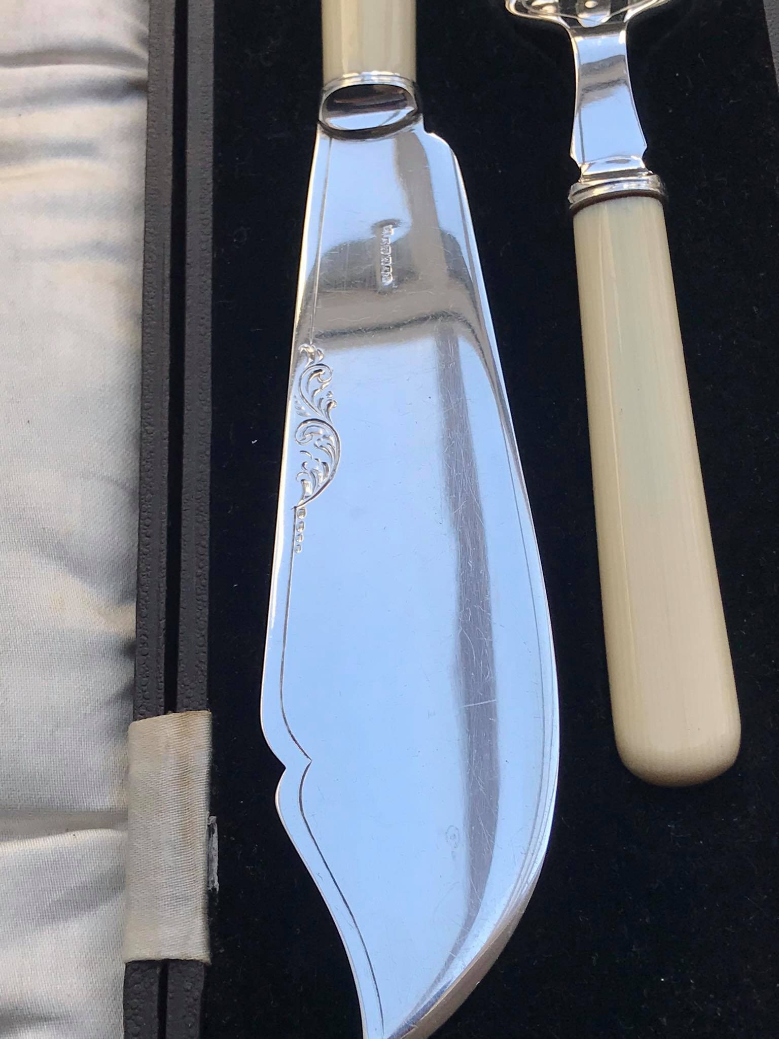 Serving cutlery set seafood fish knife England Silver Plated | Etsy