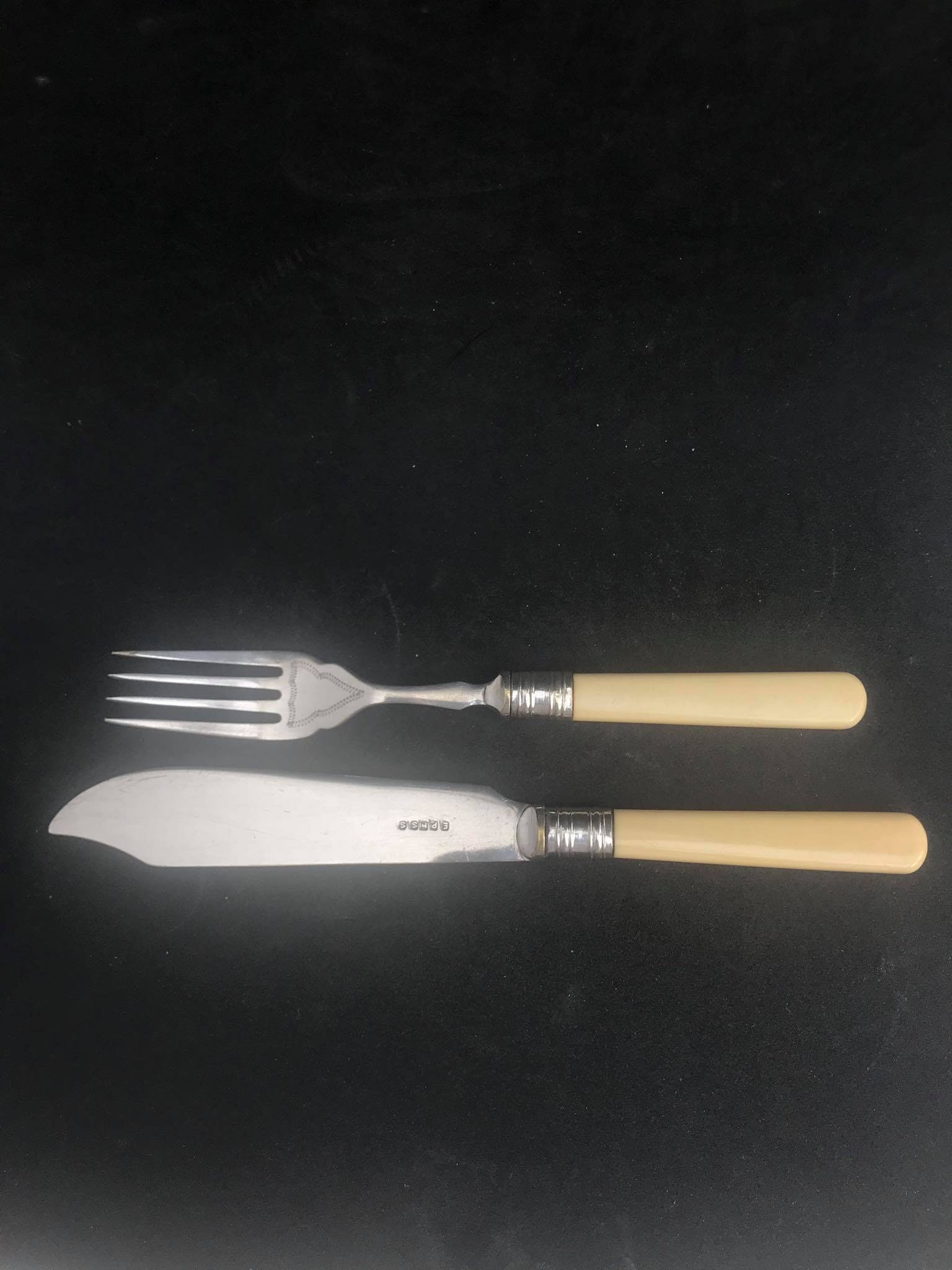 Seafood Cutlery Flatware forks 12 boxed Fish cutlery silver | Etsy