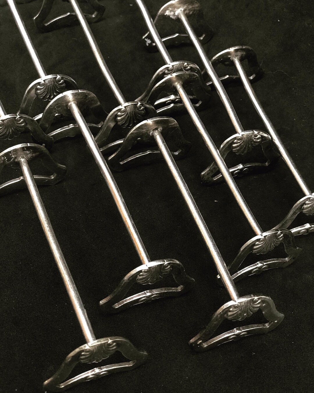 Knife Rests Antiques Set 10 Silver Plated 1930s Vintage Silver Plated ...