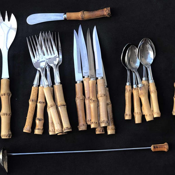 Bamboo Flatware - Etsy
